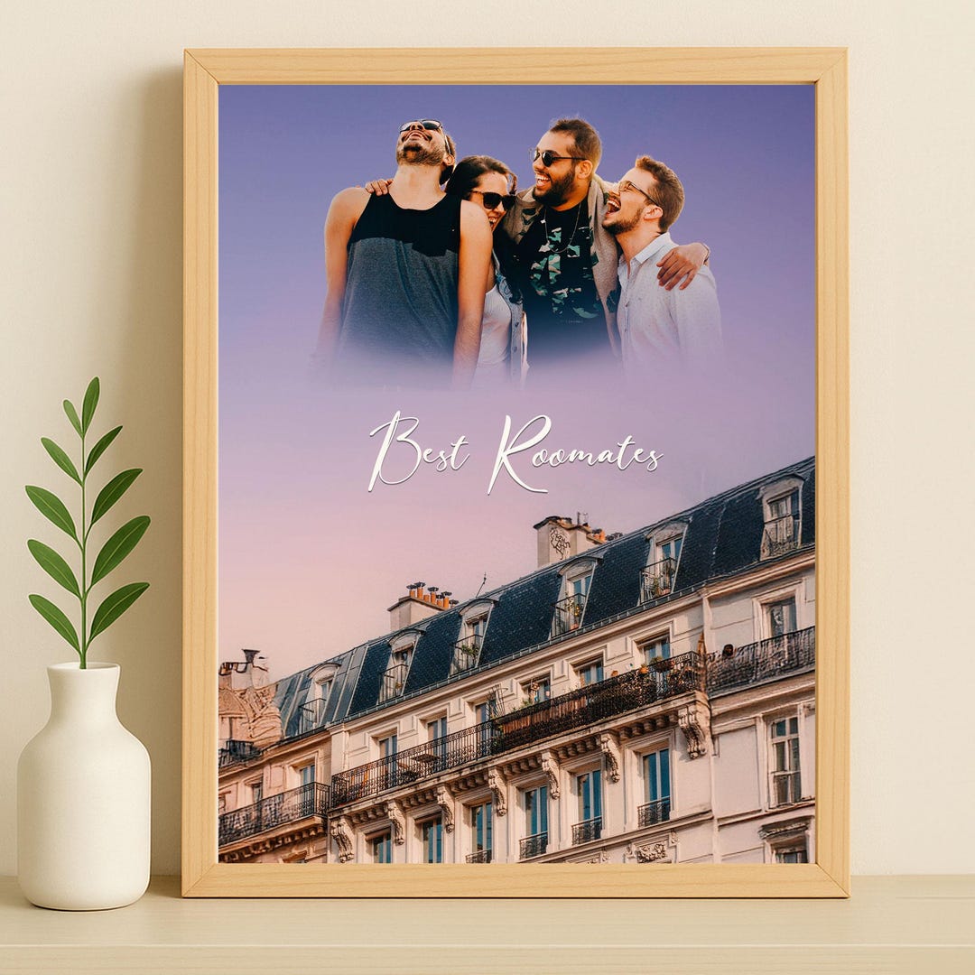 Custom Roommates Poster Above Their Apartment | Personalized Apartment ...