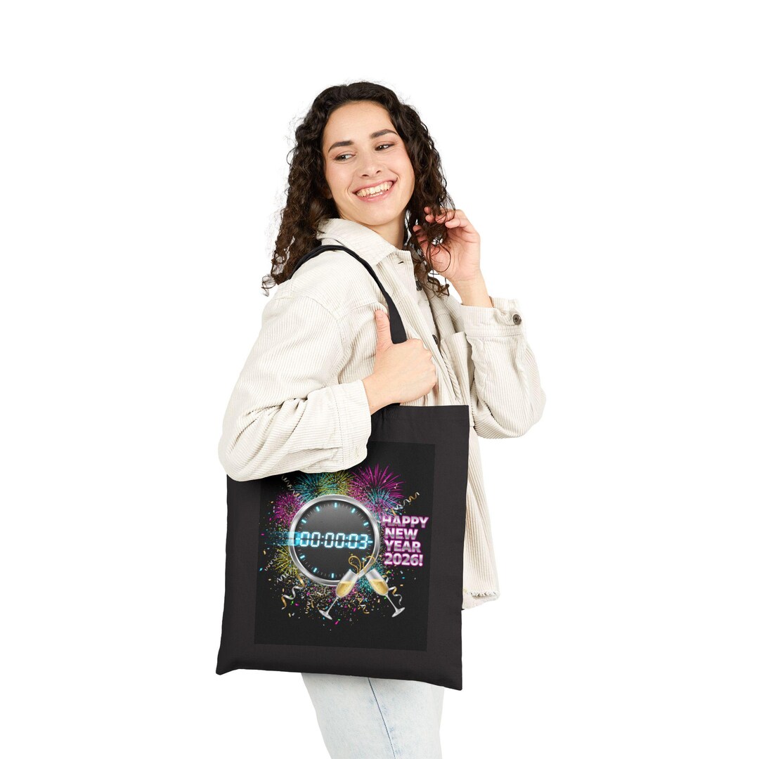Countdown Glitter NYE Tote | 2026 New Years Party Champagne Sparkle - Etsy