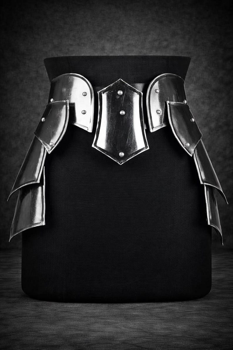 Medieval Armor Skirt With Steel Tasset Belt, Black Knight Fauld, LARP ...