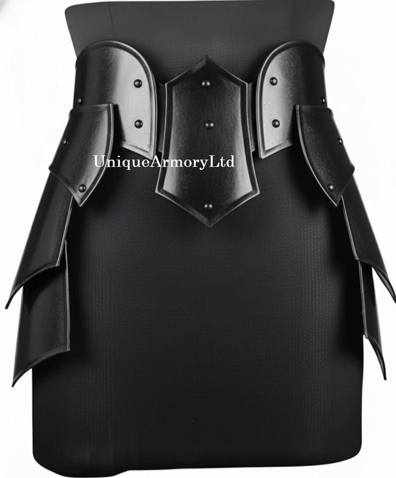 Medieval Armor Skirt With Steel Tasset Belt, Black Knight Fauld, LARP ...