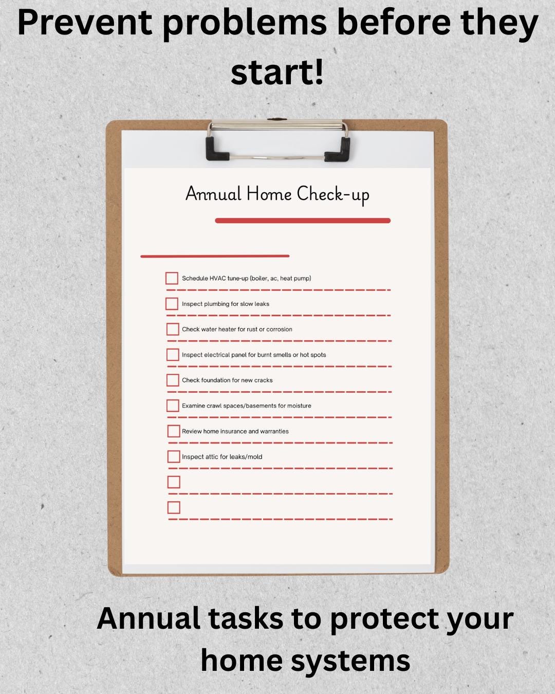 Home Upkeep Checklist | Printable Home Care Planner | Annual, Monthly ...