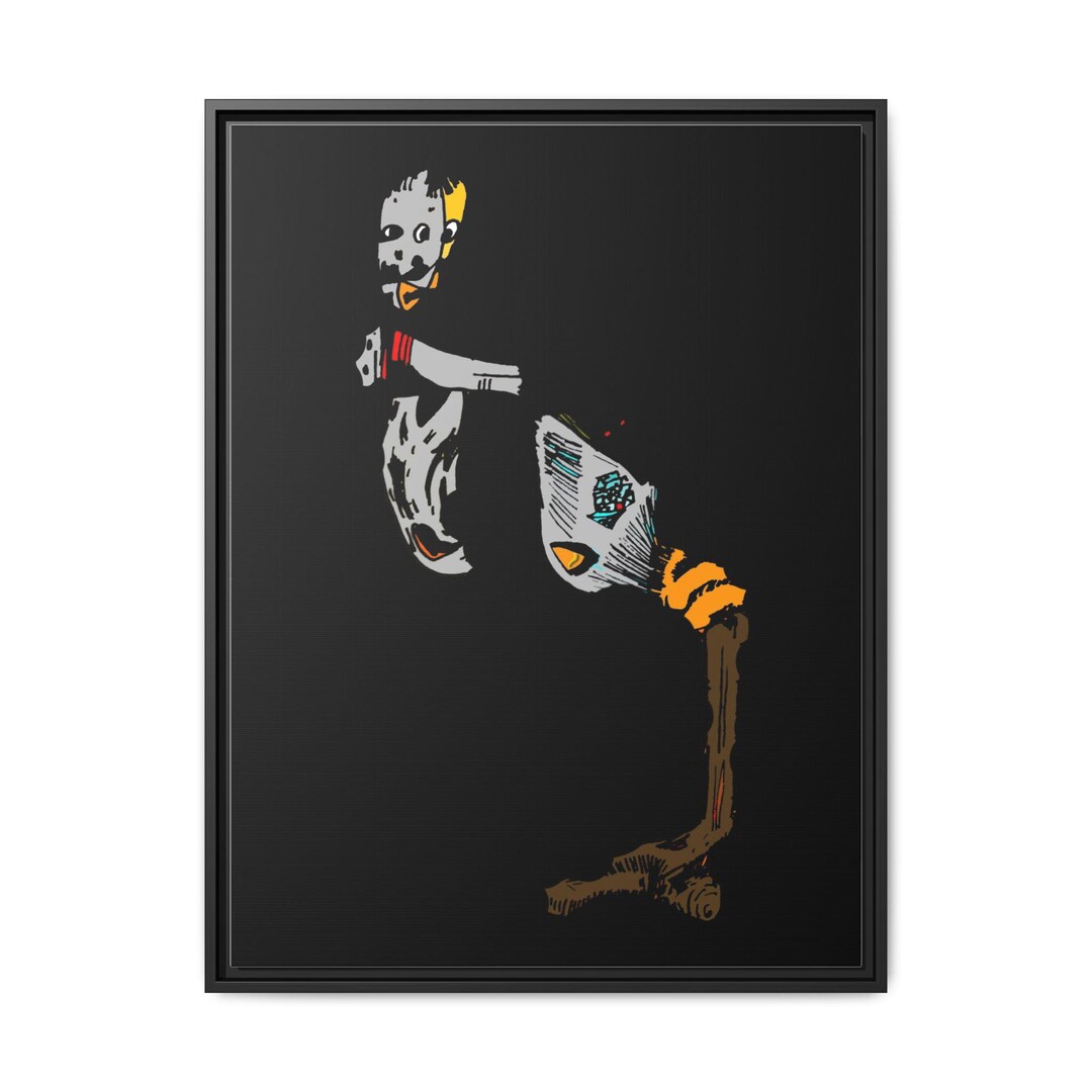 Abstract Broken Puppet Wall Art Matte Canvas Framed | Surreal Doll ...