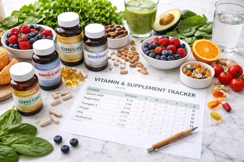 Vitamin and Supplement Tracker Printable | Daily & Weekly Supplement ...