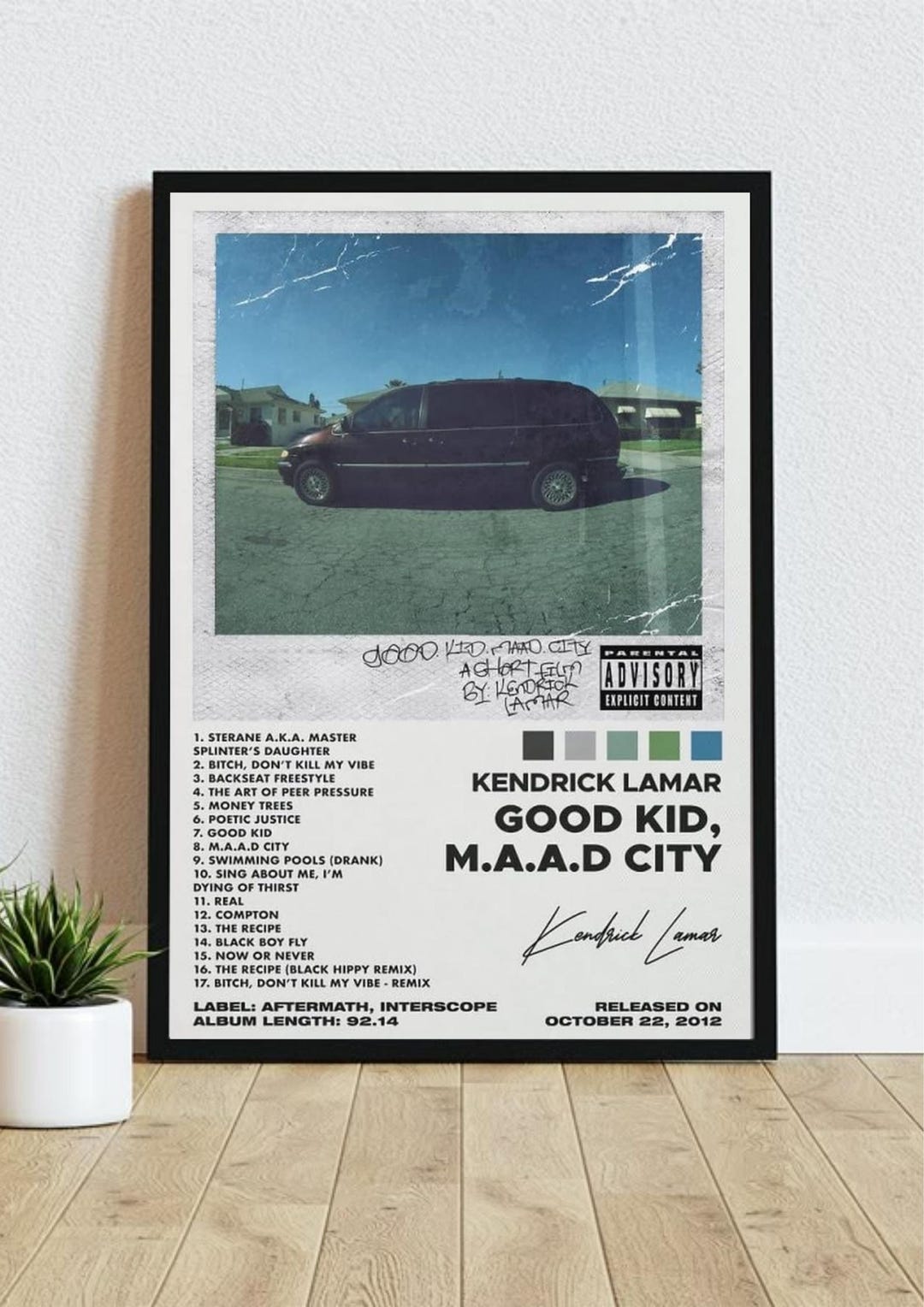 Kendrick Lamar 'good Kid M.A.A.D City' Van Graphic Album Cover Poster ...