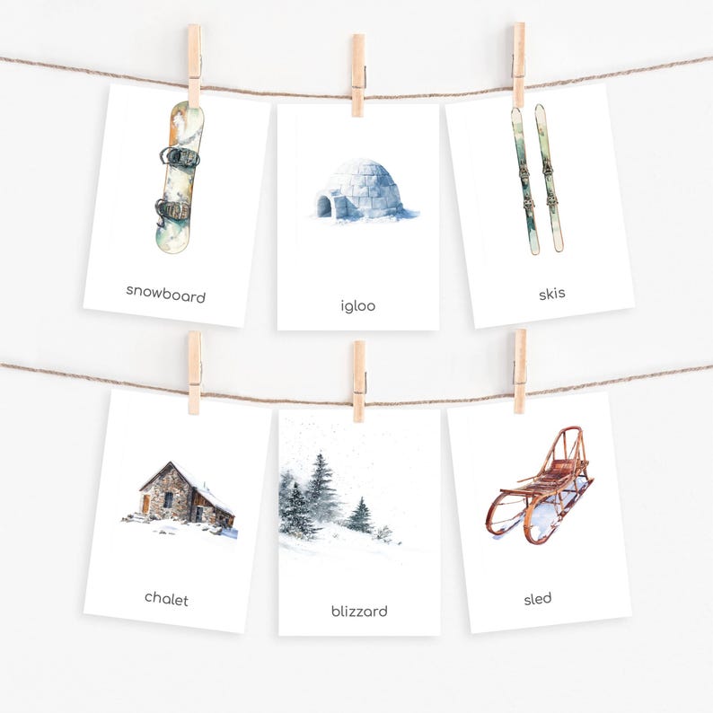 WINTER Nomenclature Cards, PDF Printable - Etsy