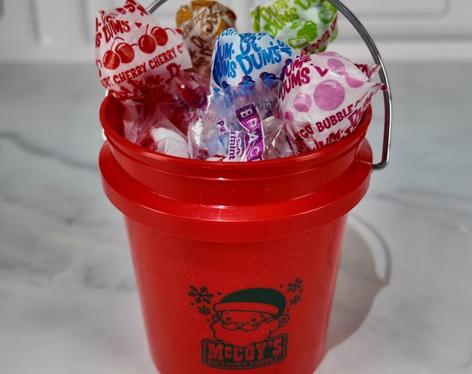 Mccoy's 2025 Christmas Mini Bucket Peppermint Lollipop Gift Basket - Etsy
