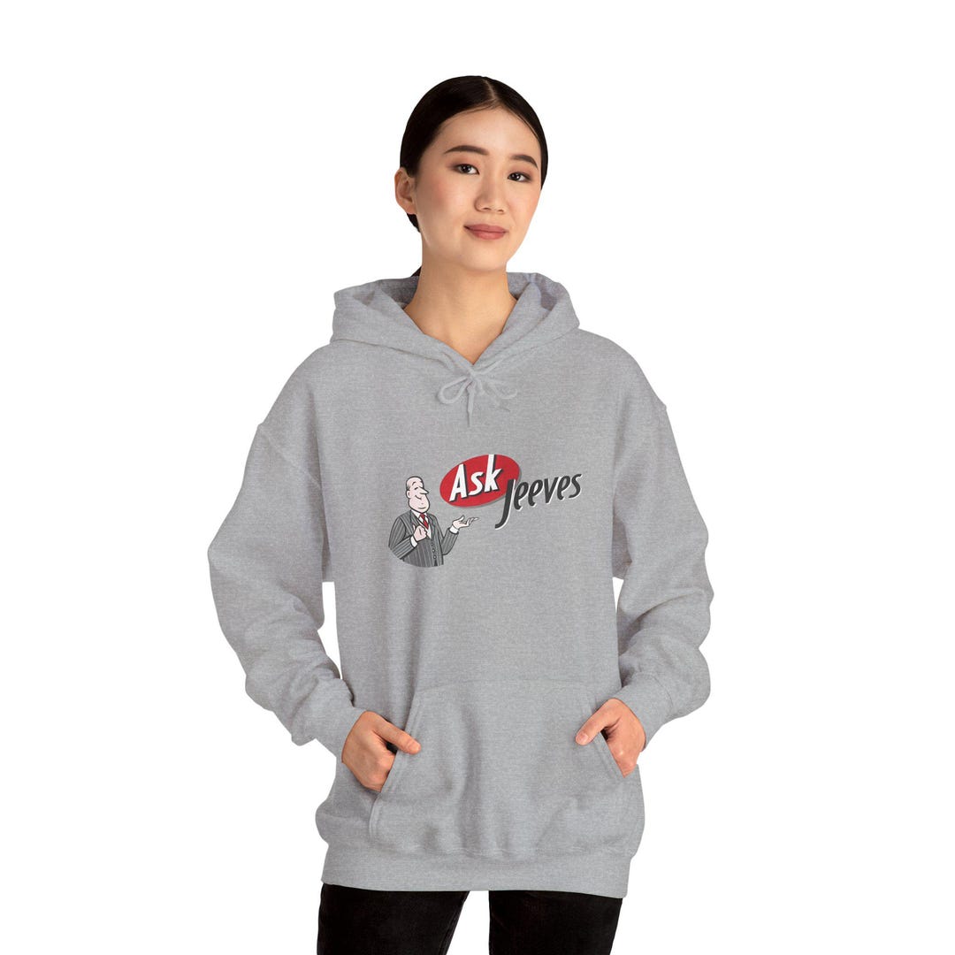 Ask Jeeves Vintage Logo Hoodie - Retro Internet Search Engine Nostalgia ...