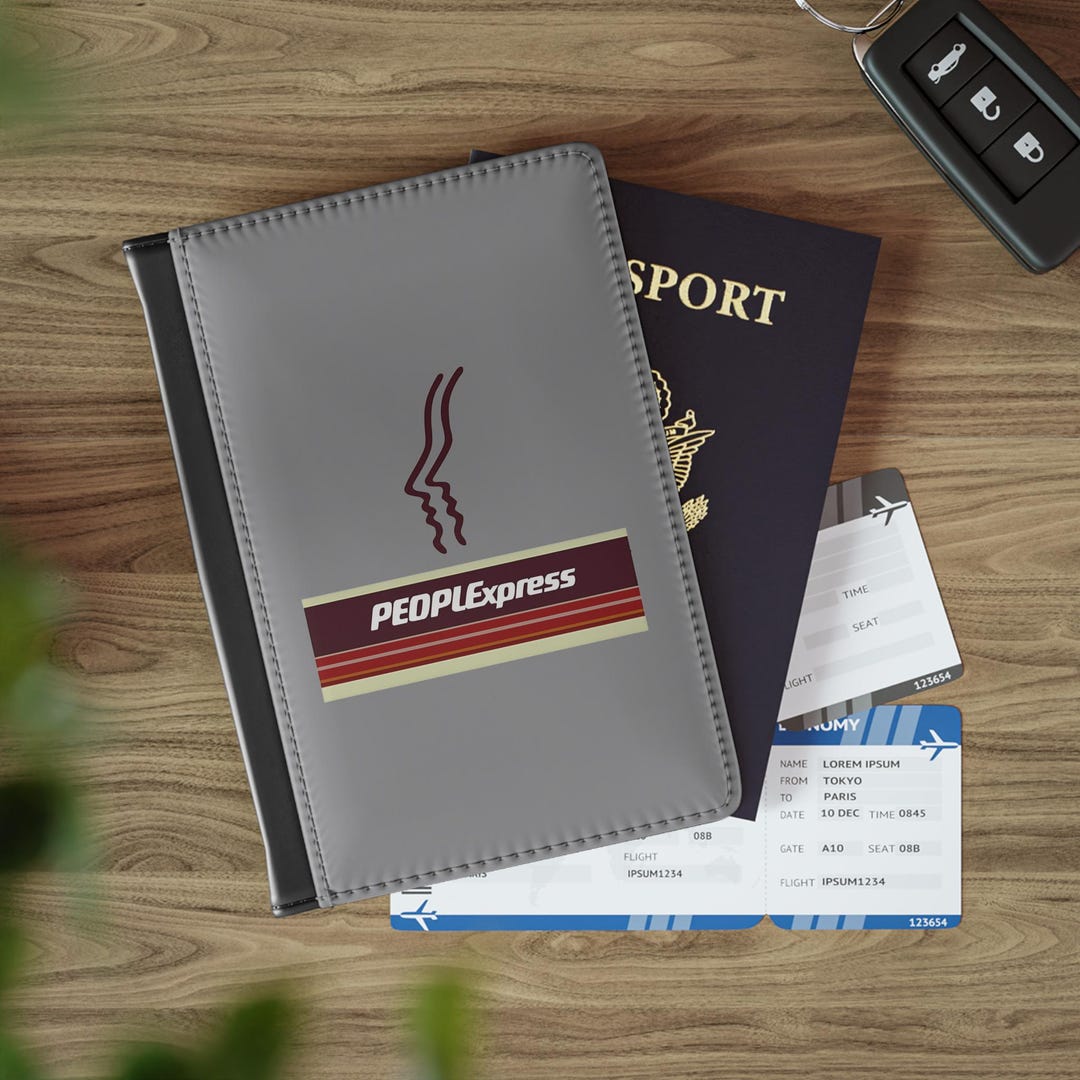 People Express Airlines Vintage Logo Passport Cover - Retro Airline ...