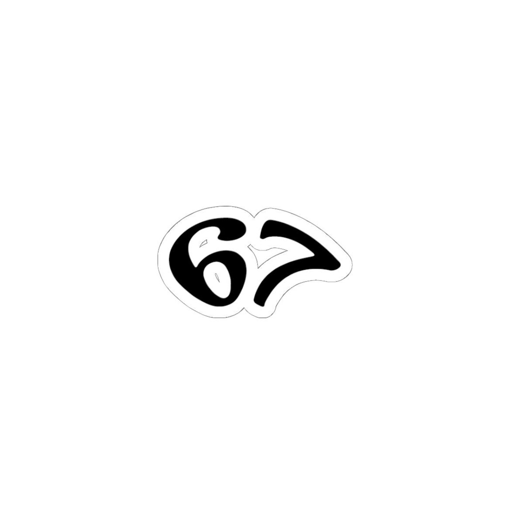 67 Number Logo Sticker | Kiss-cut Sticker - Etsy
