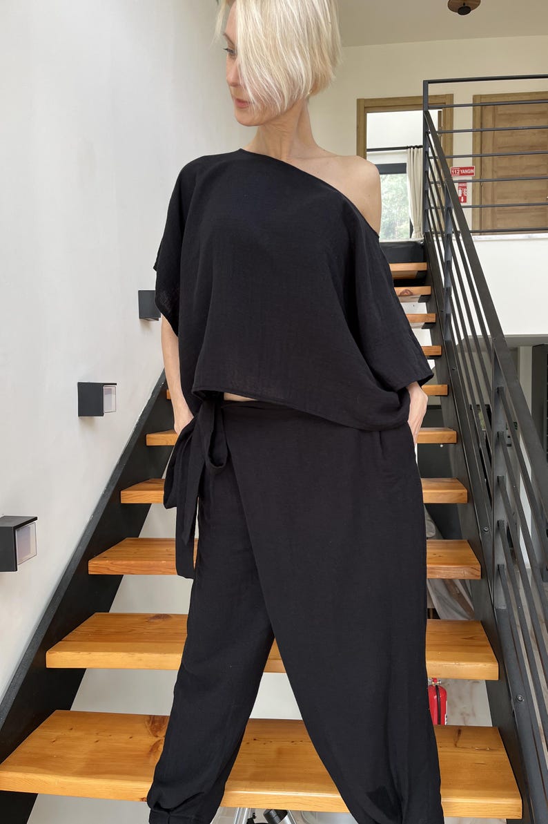 Plus Size Asymmetric Wrap Pants Sewing Pattern | Modern Trousers (PDF ...