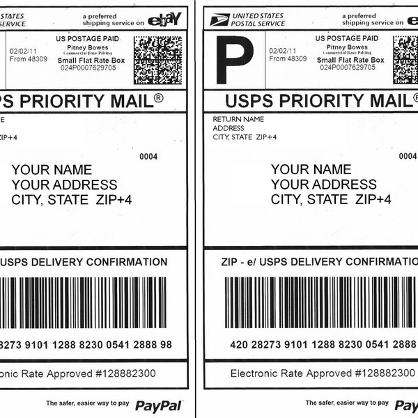 Priority Mail Label Template - Etsy