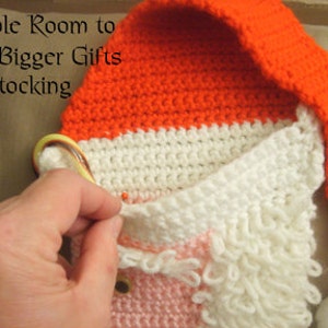 Crochet a Loopy Santa Christmas Stocking pattern Only Regular or Large ...