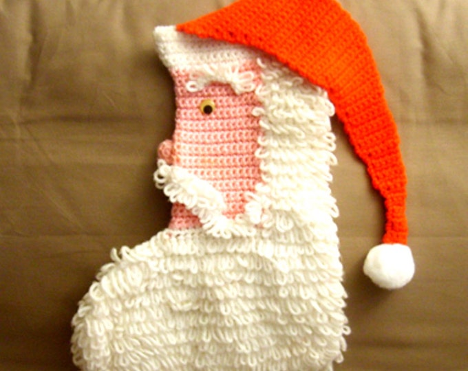 Crochet a Loopy Santa Christmas Stocking (pattern Only) Regular or ...