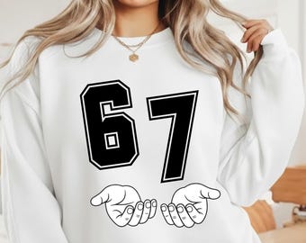 Six Seven 67 PNG SVG Cut File, Funny Viral Meme 67 Svg for Cricut ...