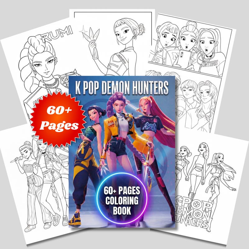 Huntrix Coloring Pages - Etsy