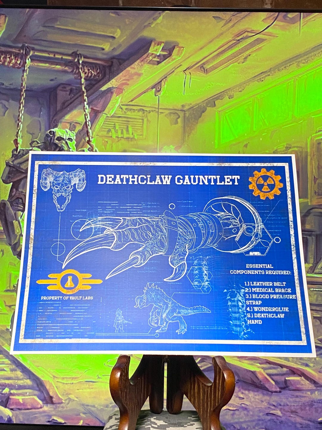 Deathclaw Gauntlet Schematic 8.5x11 Art Print - Etsy
