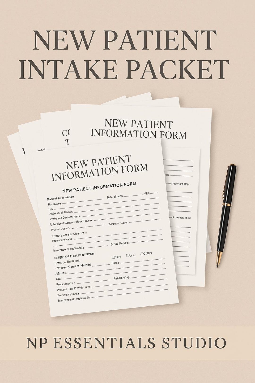 Clinic Patient Intake Form | Editable Canva Template - Etsy