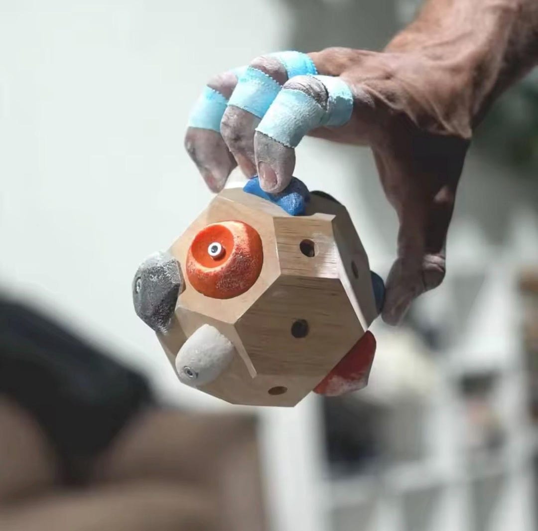 Climbing Fidget Toy | Wooden Boulder Block With Resin Holds - Etsy