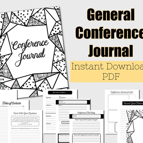 General Conference Journal LDS Printable Journal - Etsy