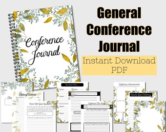 LDS General Conference Journal Printable Instant Download | Etsy