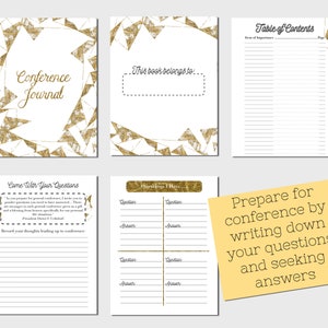 LDS General Conference Journal Printable Instant Download Conference ...
