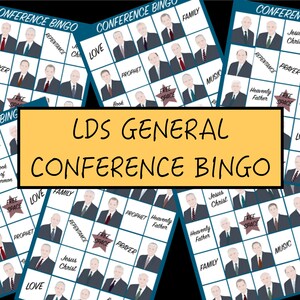 LDS General Conference BINGO Printable Download - Etsy