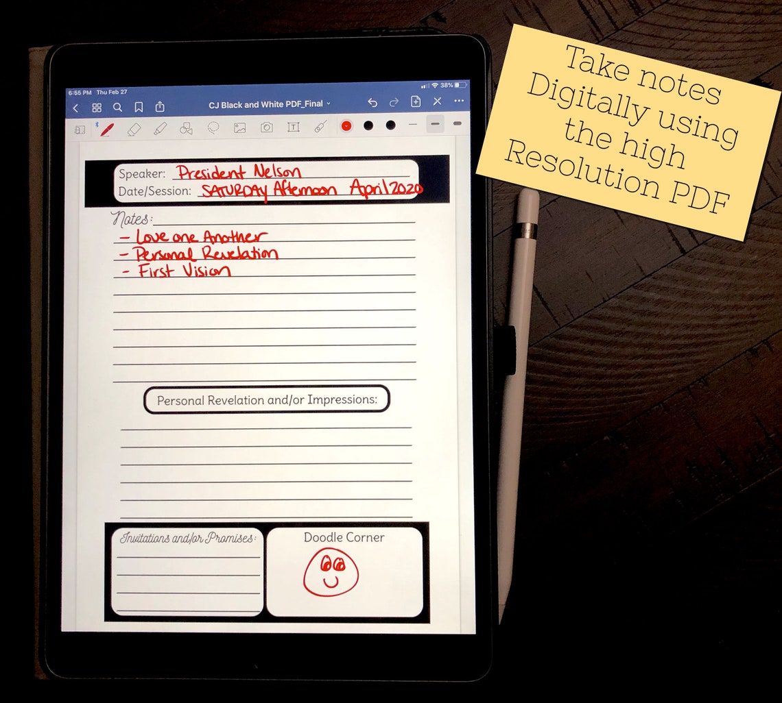 LDS General Conference Journal Printable Instant Download Conference ...