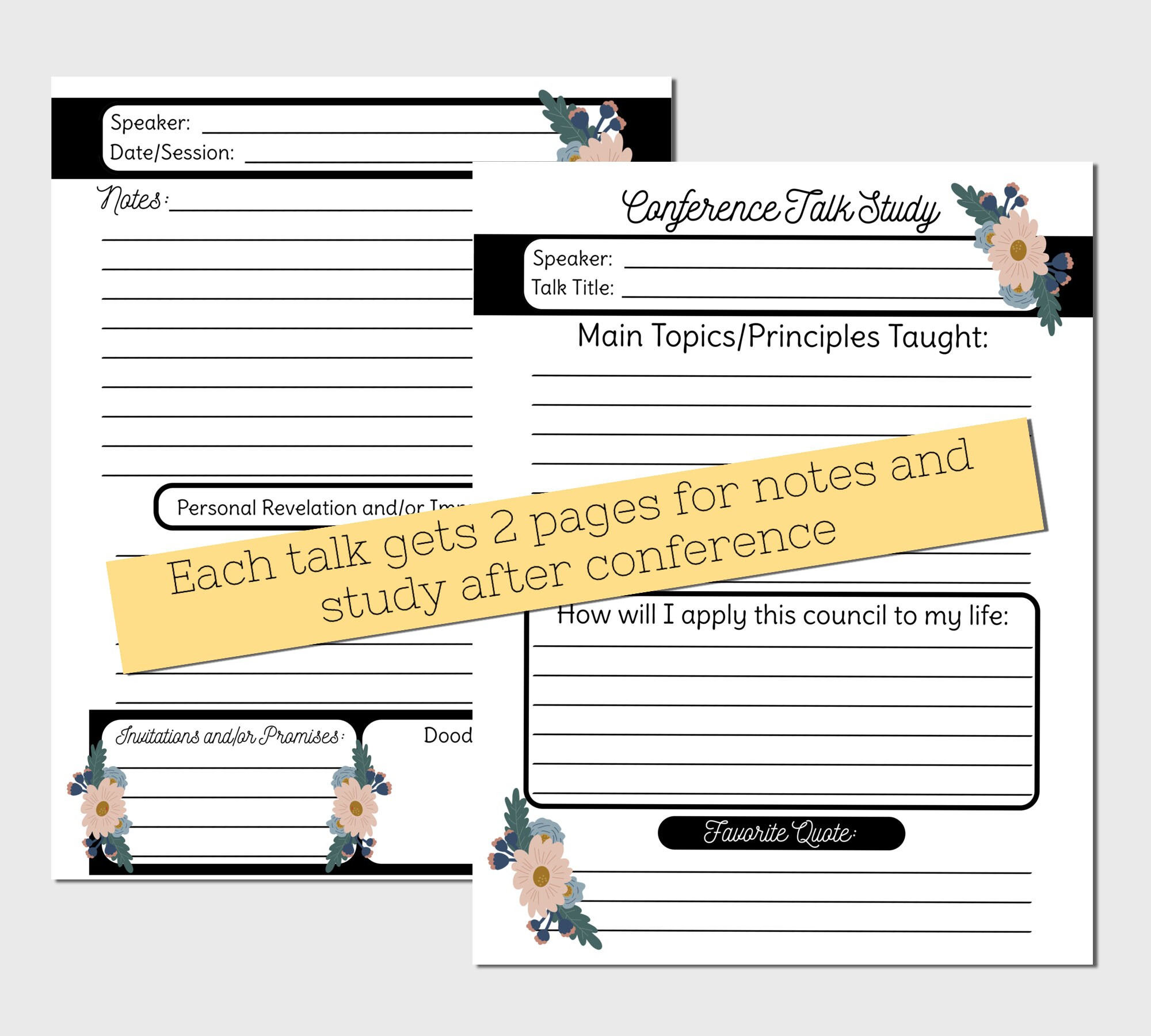 LDS General Conference Journal Printable Instant Download Conference ...