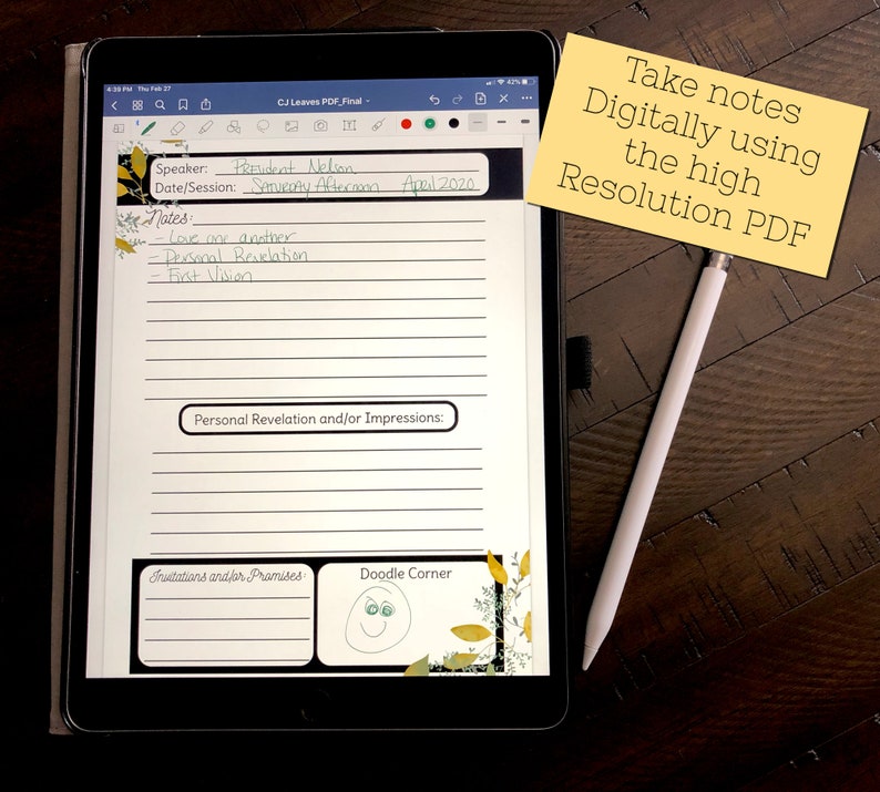 LDS General Conference Journal Printable Instant Download Conference ...