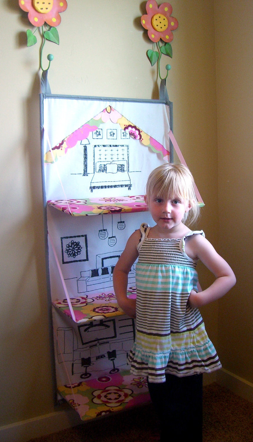 Foldable Doll House E-pattern. Barbie House You Can Store Away When Not ...
