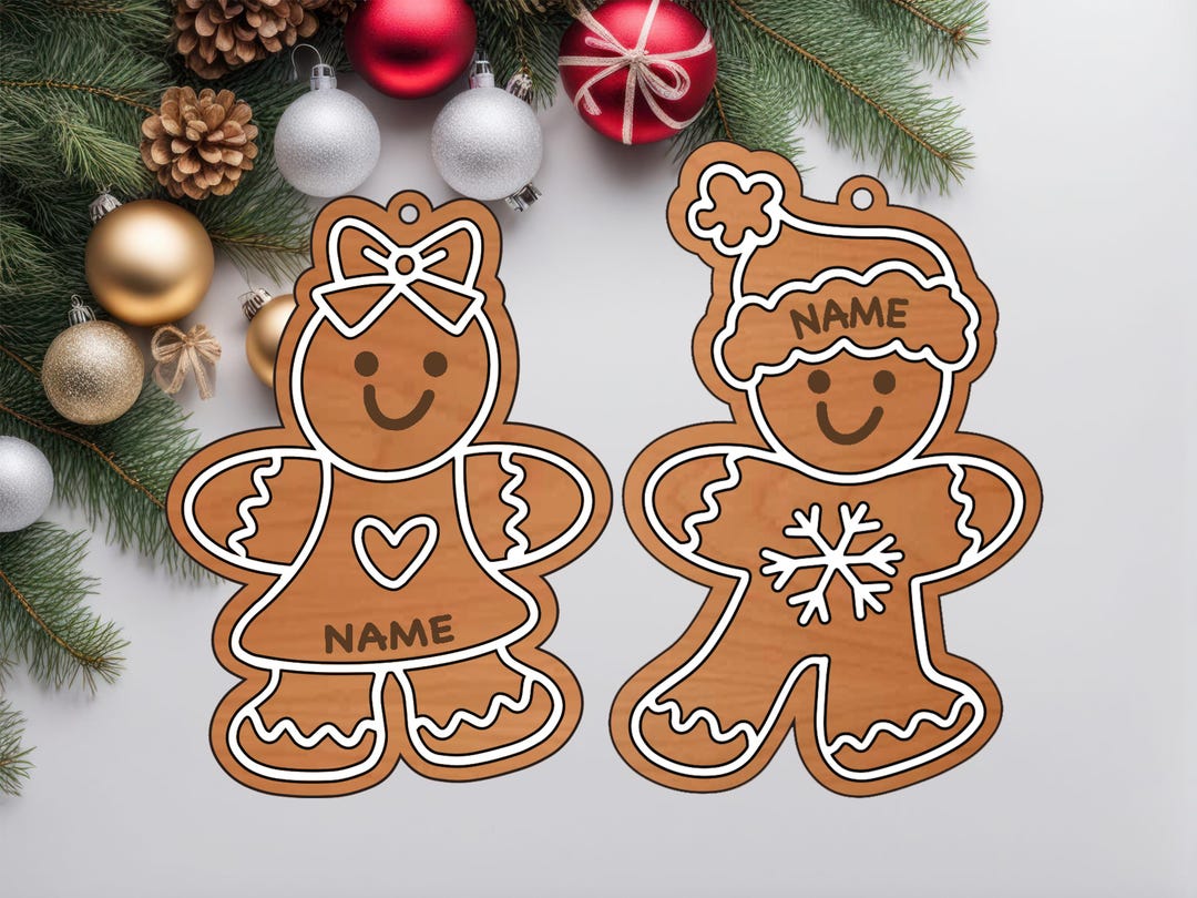 Personalized Gingerbread Cookie Christmas Ornament - Etsy