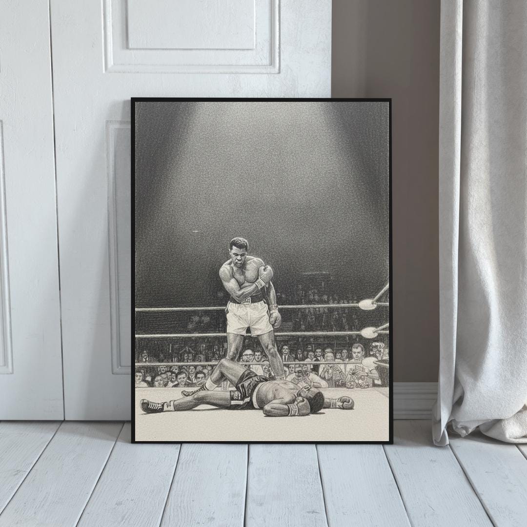 Muhammad Ali Knockout Moment – Hyper Realistic Graphite Pencil Drawing ...
