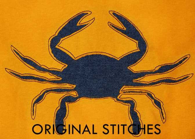Blue Crab Applique and Machine Embroidery Design File 4x4 5x5 - Etsy