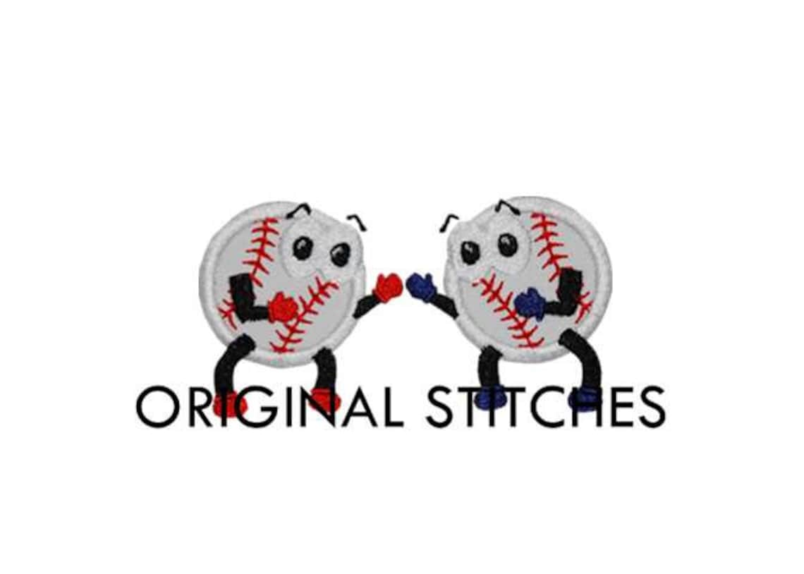 House Divided Baseball Applique Machine Embroidery Digital Design File ...