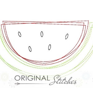Quick Stitch Watermelon Embroidery Digital Design File 4x4 5x7 6x10 - Etsy