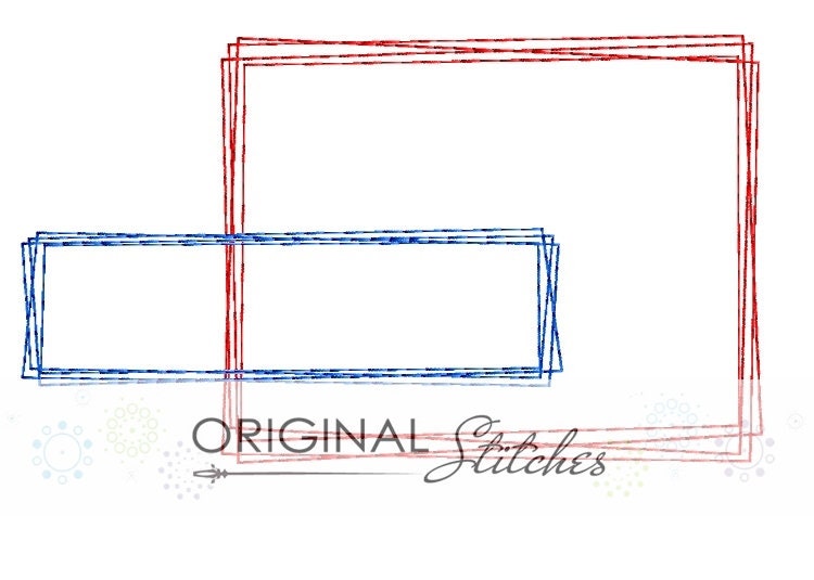 Quick Stitch Rectangle Monogram Machine Embroidery Design - Etsy