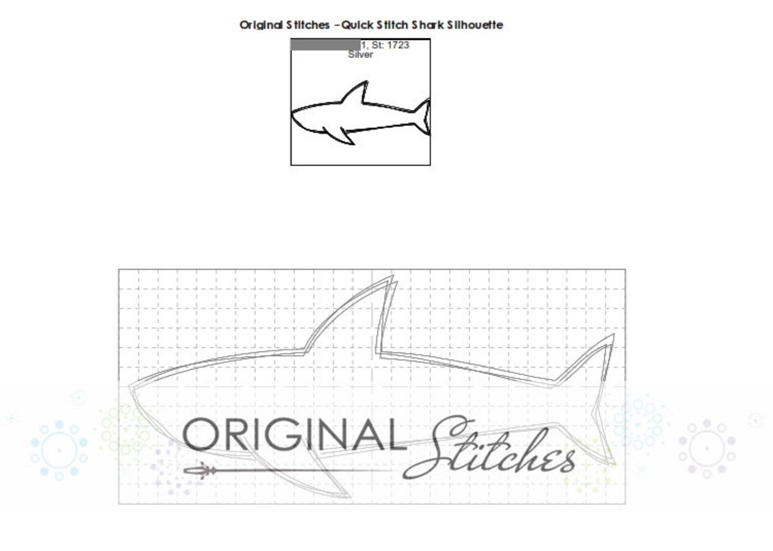 Quick Stitch Shark Machine Embroidery Digital Design File 4in | Etsy