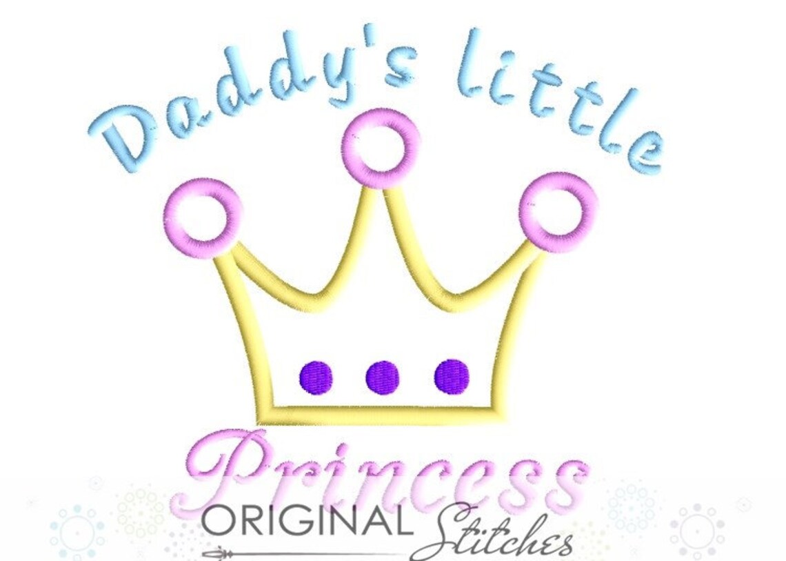 Father's Day Daddy's Little Princess Applique and | Etsy