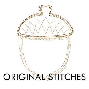 Quick Stitch Fall Acorn Embroidery Digital Design File 4x4 5x7 6x10 ...