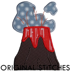 Volcano Applique and Embroidery Digital Design File 4x4 5x7 6x10 - Etsy