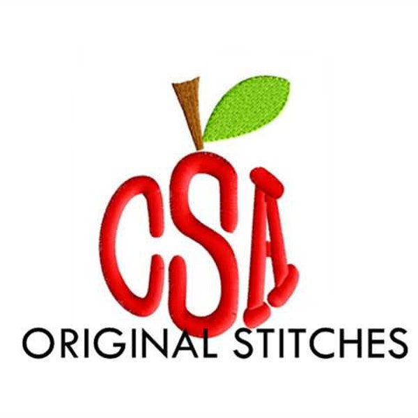 Apple Monogram - Etsy