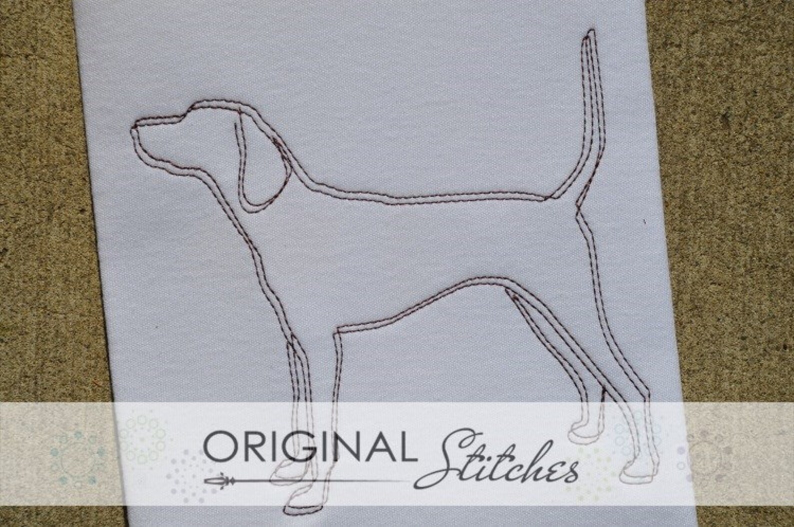 Quick Stitch Coonhound Machine Embroidery Digital Design File - Etsy