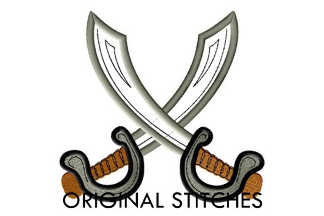 Pirate Swords Applique and Machine Embroidery Digital Design File 4x4 ...