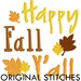 Happy Fall Y'all Embroidery Digitized Digital Design File 4x4 5x7 6x10 ...