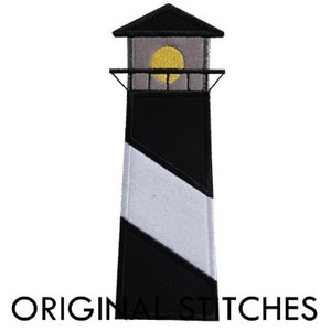 Tall Lighthouse Applique and Machine Embroidery Digital Design File 4x4 ...
