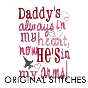 Daddy's Military Deployment TDY Welcome Home Saying Embroidery Digital ...