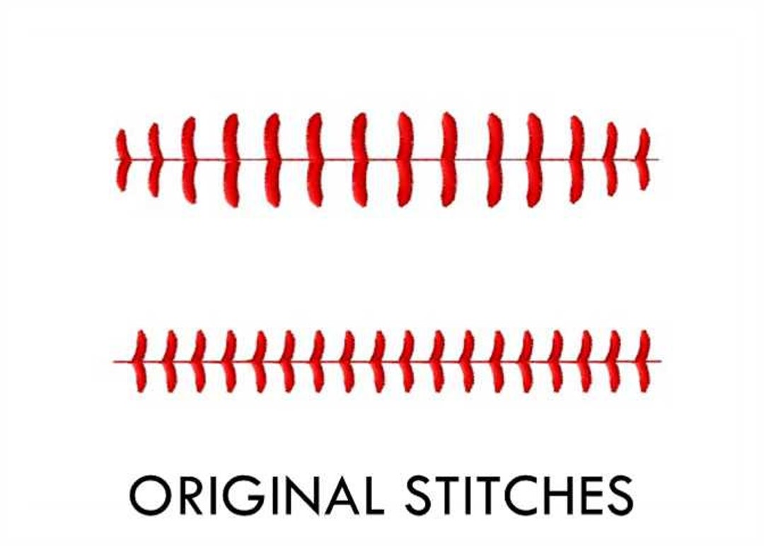 Baseball Stitches Machine Embroidery Digital Design File SIX SIZES 4x4 ...