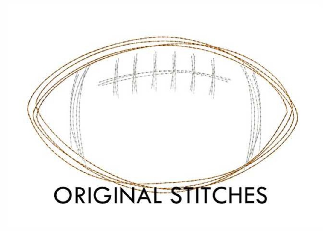 Quick Stitch Football Embroidery Digital Design File Mini 1 Inch and ...