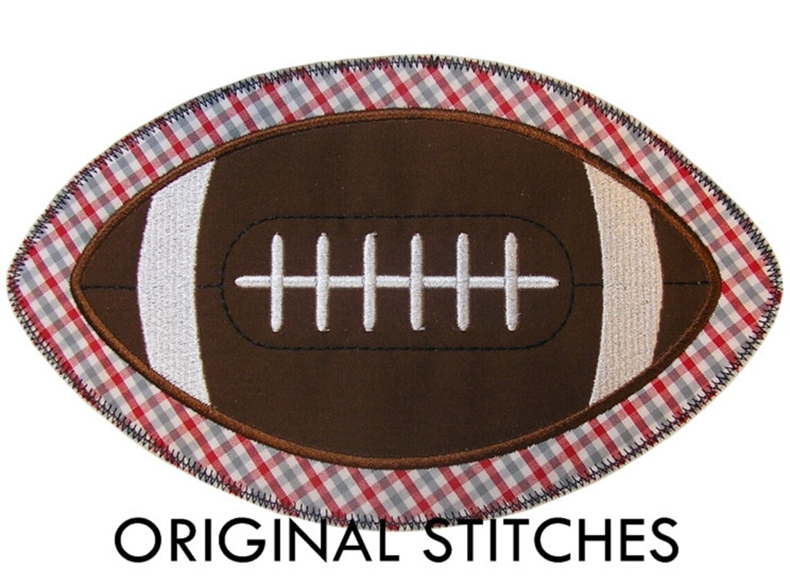 Layered Football Applique and Embroidery Digital Design File - Etsy