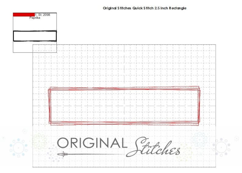 Quick Stitch Rectangle Monogram Machine Embroidery Design - Etsy